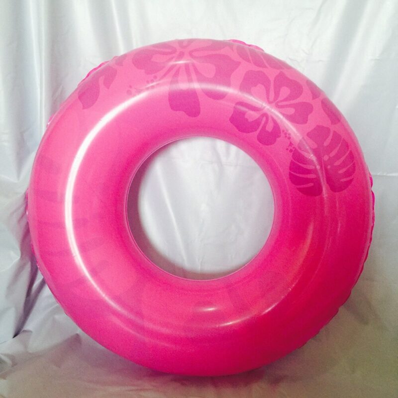 Thickened 90cm Inflatable Swim Ring With Handles Floating Buoy Air Pump ...
