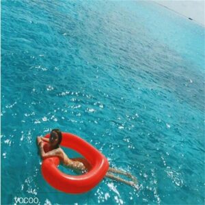 Heartshaped Adult Inflatable Swimming Ring Durable Lap Float Row ...