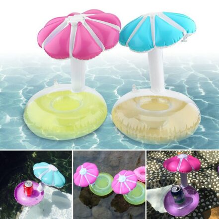 Mini Inflatable Pvc Drink Holder Floating Umbrella Pool Party Toy ...