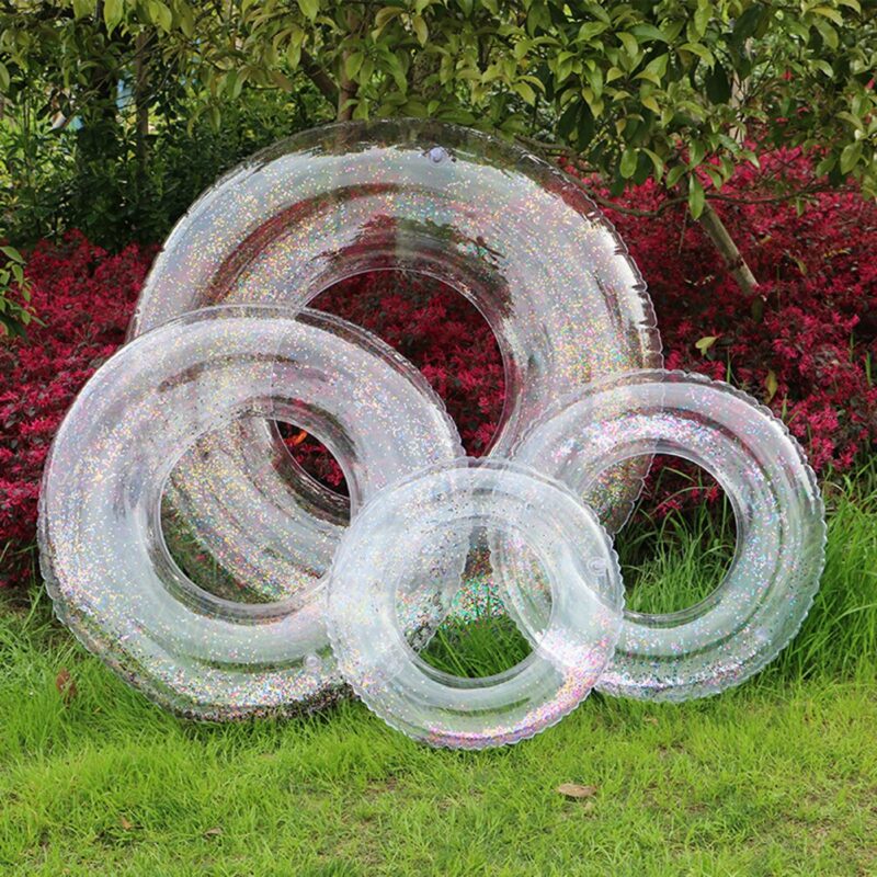 Transparent Sequin Inflatable Pool Float Ring For Adults Children ...