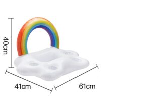 Rainbow Cloud Inflatable Pool Float With Drink Holder Party Ice Bar - WeFlatables.com ...