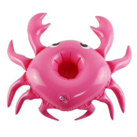 Mini Inflatable Crab Pool Drink Holder Baby Swim Ring Party Beverage ...