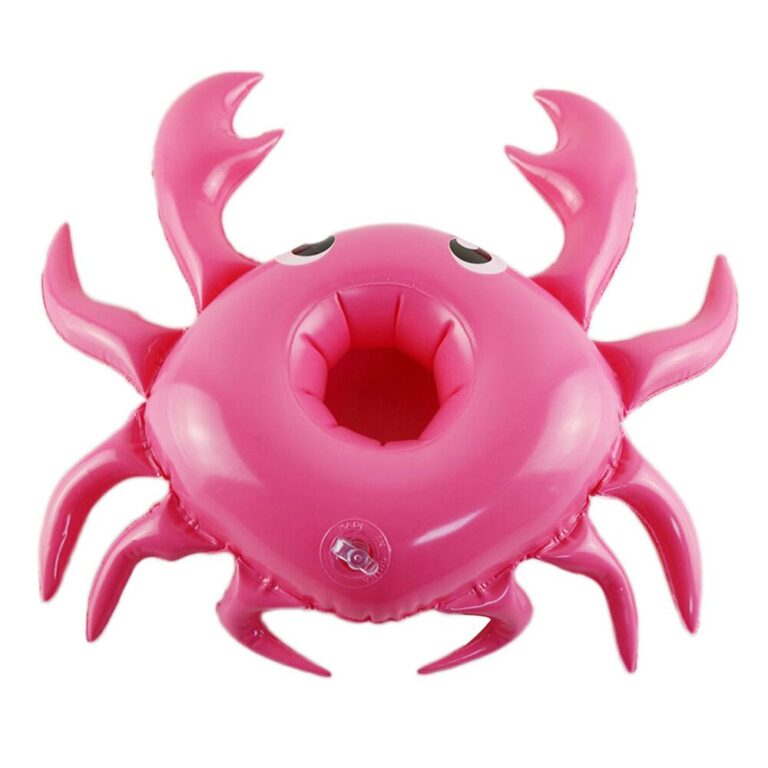 Mini Inflatable Crab Pool Drink Holder Baby Swim Ring Party Beverage ...