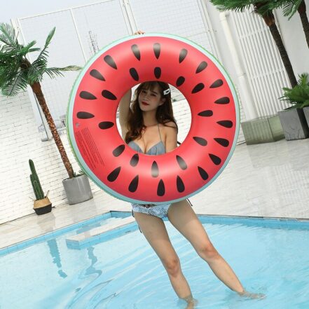 Adult Watermelon Inflatable Swim Ring Pvc Durable Summer Pool Float - WeFlatables.com ...