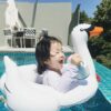 Kids Giant White Swan Inflatable Pool Float Summer Swim Raft Toy ...