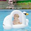 Kids Giant White Swan Inflatable Pool Float Summer Swim Raft Toy ...