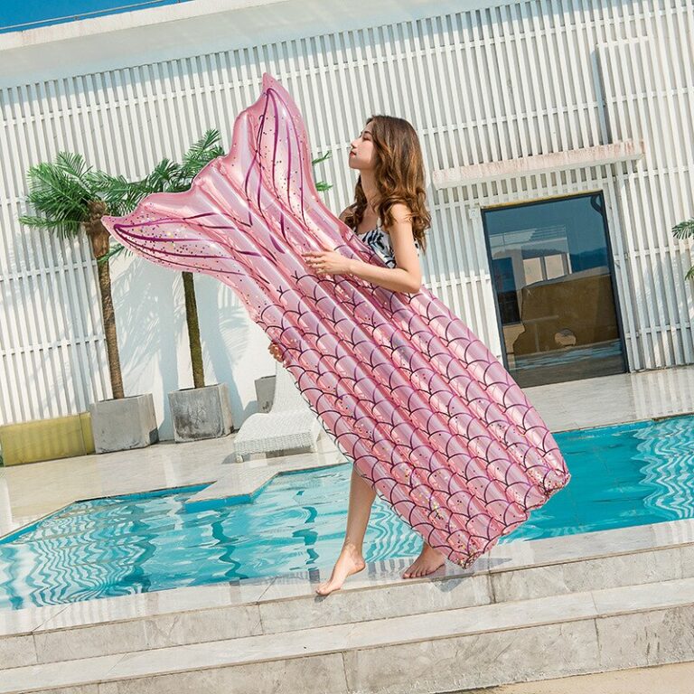 Colorful Giant Inflatable Mermaid Tail Pool Float For Summer Beach ...