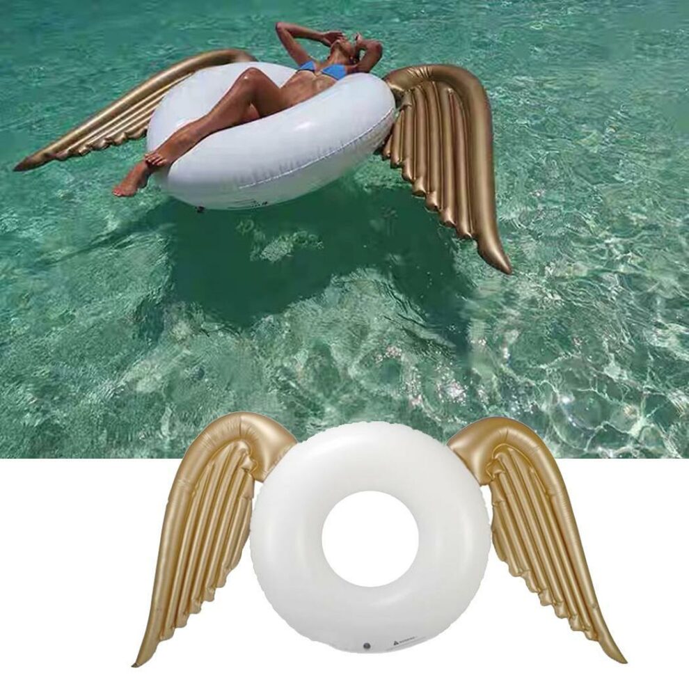 Summer Inflatable Angel Wings Pool Float Fun Water Raft Tube Toy ...