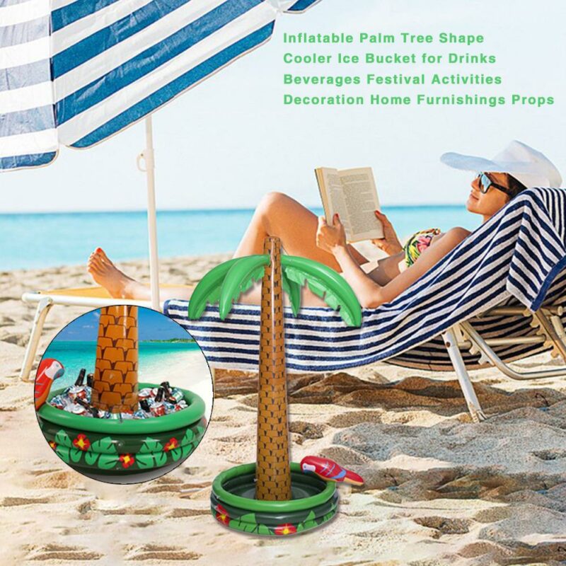 Hawaii Inflatable 180cm Palm Tree Drinks Cooler For Party Decorations ...
