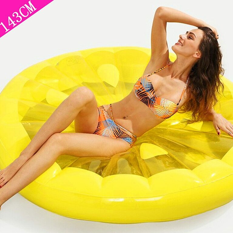 Large 143cm Inflatable Lemon Slice Pool Float Beach Toy Fun Lounge Bed - WeFlatables.com ...