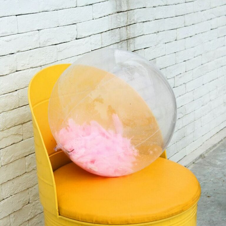 Transparent Pvc Inflatable Beach Ball With Feather Detail For Water ...