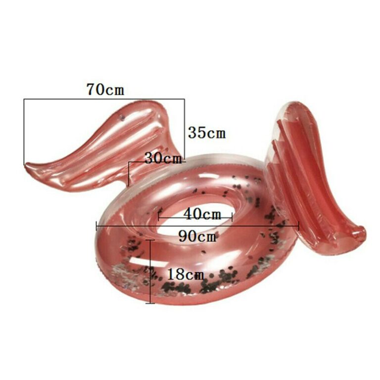 Adults Angel Wing Sequin Inflatable Pool Float Swim Ring Tube Toy ...