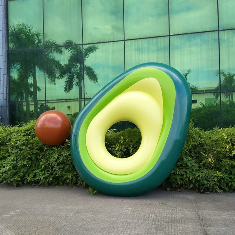Adult Giant Inflatable Avocado Pool Float Tube 160x125cm Swim Ring Toy ...