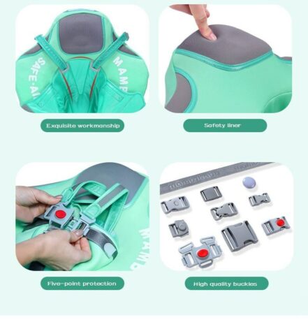 Baby Float Swim Trainer Adjustable Safety Strap Noninflatable Kids Swimming Ring - WeFlatables ...