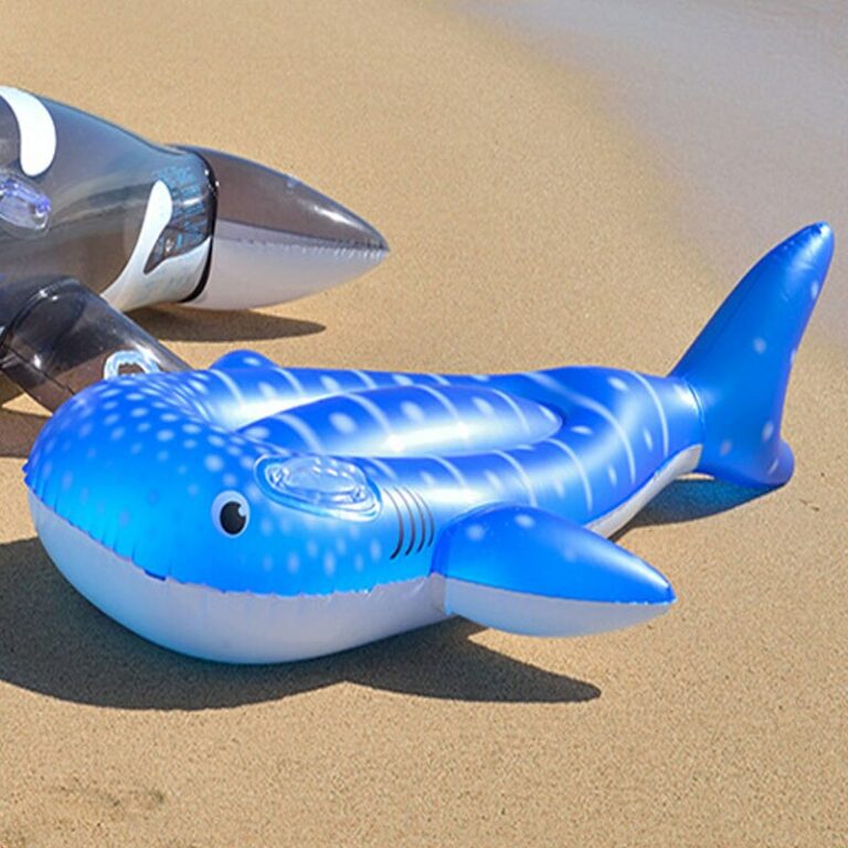 Whale Shark Inflatable Kids Pool Float With Safety Handle Swim ...