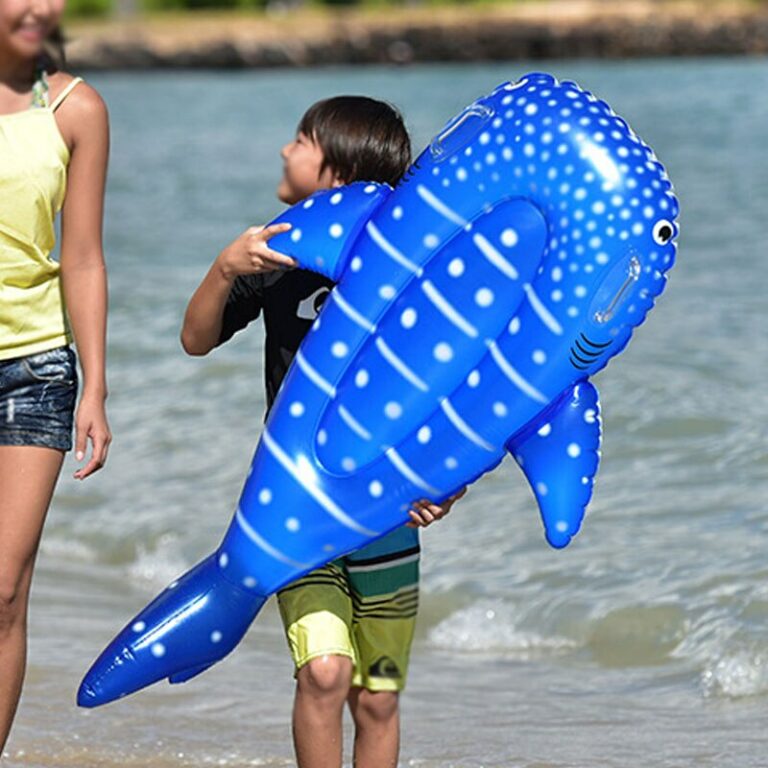 Whale Shark Inflatable Kids Pool Float With Safety Handle Swim ...