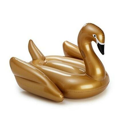 Gold Giant Swan Inflatable Pool Float 75inch Rideable Summer Water Toy ...