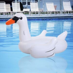 Giant Inflatable Flamingo White Swan Pool Floats Summer Lounge Raft Toy ...