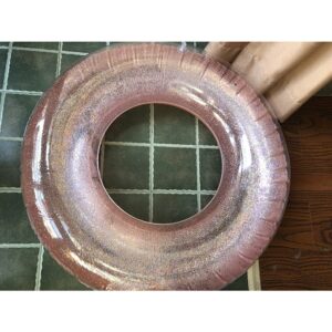 Adult Inflatable Pool Float Sparkling Rose Gold Swim Ring With Handles ...