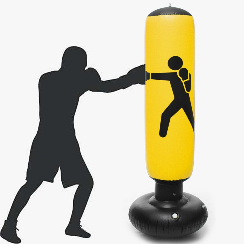 160cm Inflatable Boxing Punching Bag Home Gym Muay Thai Training Pvc ...