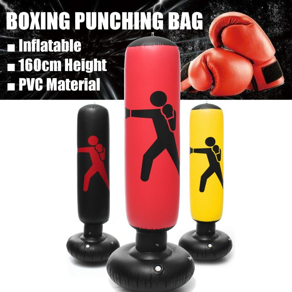 160cm Inflatable Boxing Punching Bag Home Gym Muay Thai Training Pvc ...