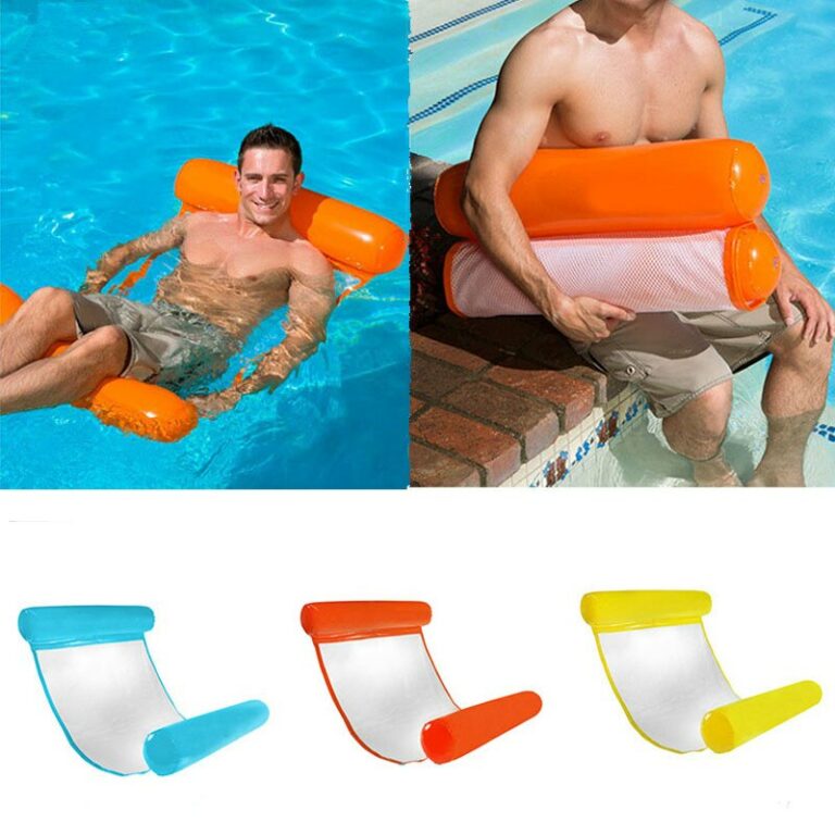 Inflatable Water Hammock Pool Lounge Floating Sea Ring Bed For Swimming ...