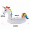 200cm Giant Inflatable Unicorn Pool Float Rainbow Pegasus Swim Ring For ...