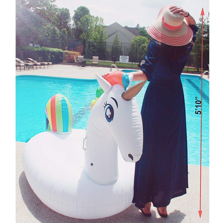 200cm Giant Inflatable Unicorn Pool Float Rainbow Pegasus Swim Ring For ...