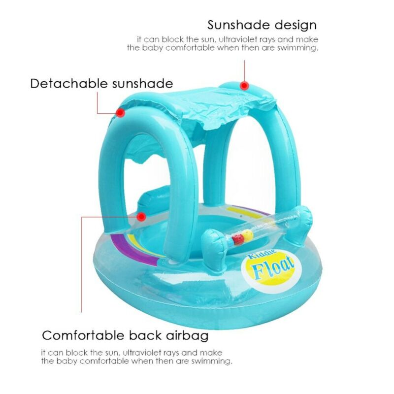 Adjustable Sunshade Baby Float Seat Safe Pvc Inflatable Kids Pool Toy ...