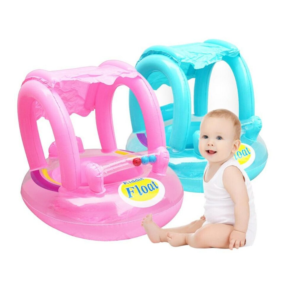 Adjustable Sunshade Baby Float Seat Safe Pvc Inflatable Kids Pool Toy ...