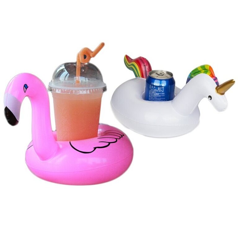 Mini Inflatable Pool Drink Holders Swim Ring Beverage Floats Party ...