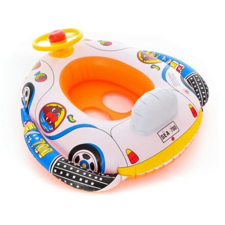 Baby Inflatable Carshaped Swimming Pool Float Lifebuoy Ring Seat ...