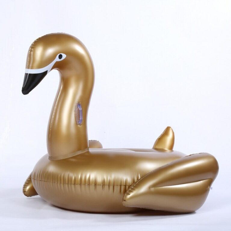Gold Swan Giant Inflatable Pool Float 130cm Adult Water Party Lounger ...