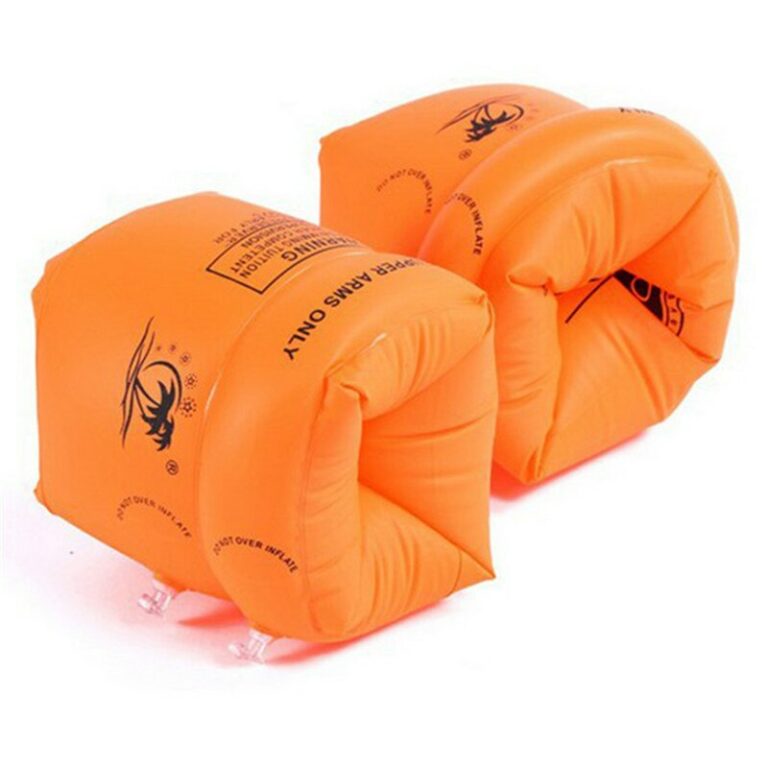 2pcs Inflatable Swimming Arm Rings Yellow Pvc Adultchild Swim Floaties ...