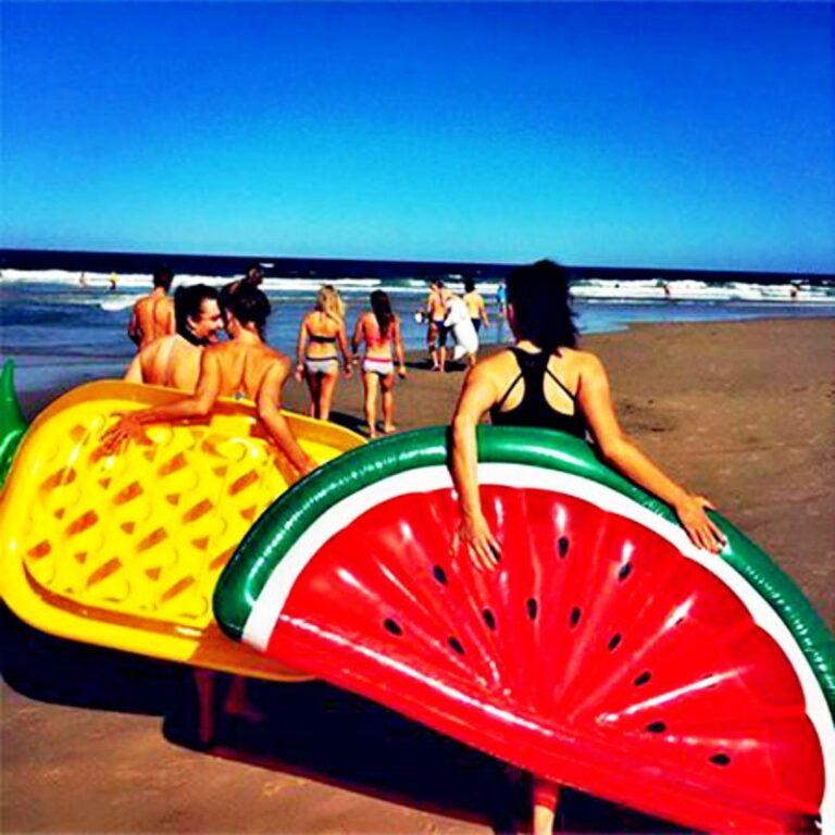 Giant Inflatable Pool Floats 185cm Watermelon Pineapple Cactus Designs For Beach Parties ...