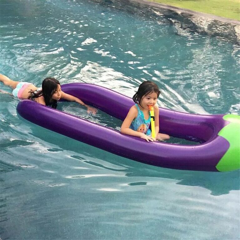 Inflatable Eggplant Pool Float 220x110cm Adult Kids Water Party Toy ...