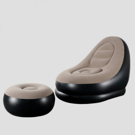 Indooroutdoor Inflatable Sofa Compact Flocked Lazy Chair Single Bed ...