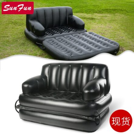 Modern Black Inflatable Camping Sofa Bed For Outdoor And Home Use ...