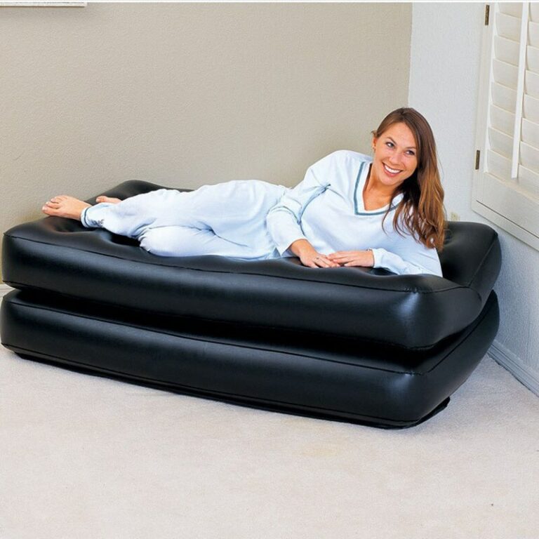 Modern Black Inflatable Camping Sofa Bed For Outdoor And Home Use ...