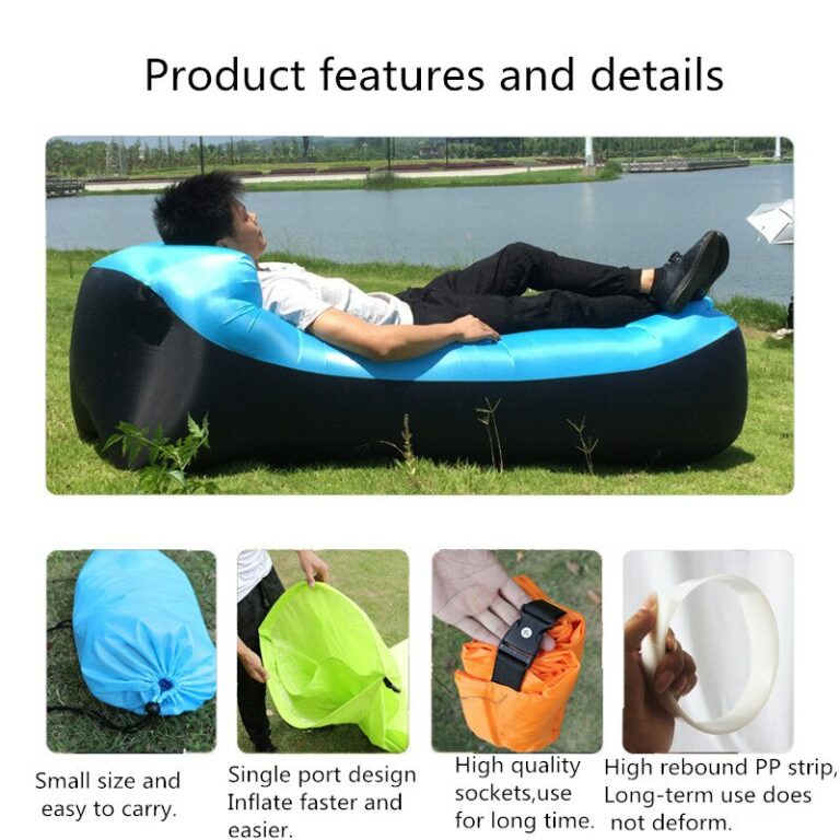Quality Inflatable Outdoor Sofa Bed Sleeping Bag 240x70cm Beach Ready ...