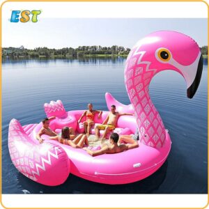 Extralarge Pink Flamingo Inflatable Pool Float Lake Raft For 6 People ...