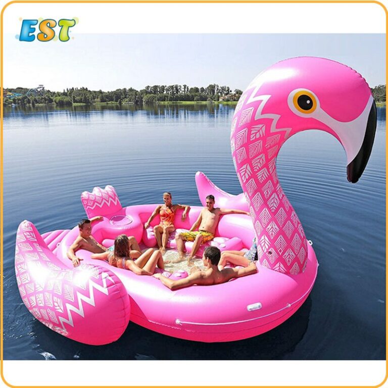 Extralarge Pink Flamingo Inflatable Pool Float Lake Raft For 6 People ...