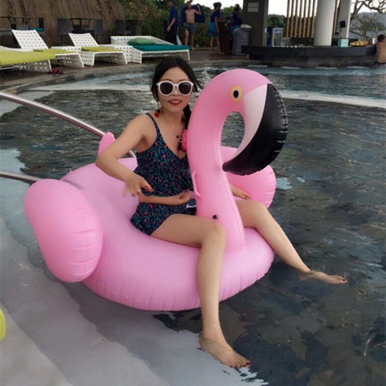 Giant Inflatable Pink Flamingo Pool Float Beach Party Swim Ring Toy - WeFlatables.com ...