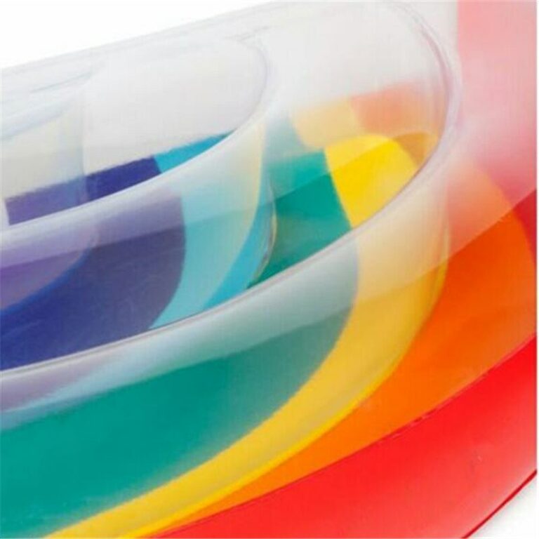 Summer Inflatable Rainbow Pool Float Raft Swimming Water Toy Party ...