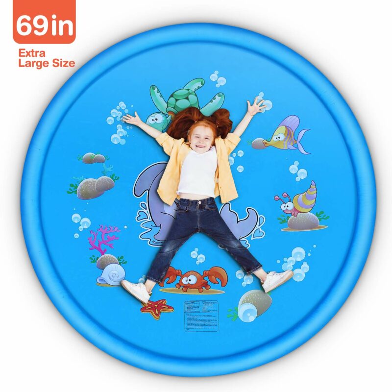 Extra Large Kids Splash Pad Sprinkler Pool For Summer Outdoor Fun ...