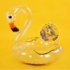 Holographic Swan Inflatable Pool Float Glitter Water Toy For Kids ...