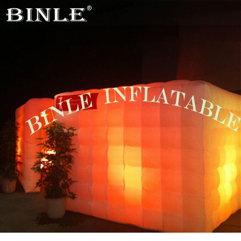 Portable Led Inflatable Cube Wall Trade Show Lighting Temporary Office ...