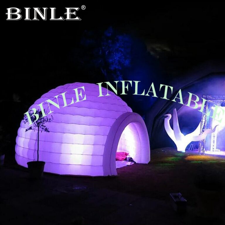 Led Illuminated Inflatable Igloo Dome Tent For Camping Parties ...