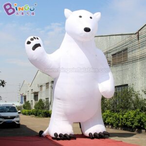 6mh Waving Polar Bear Inflatable Advertising Model Promotional White ...