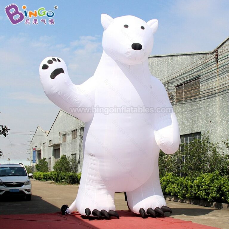 6mh Waving Polar Bear Inflatable Advertising Model Promotional White ...